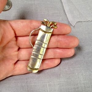 Vintage | Jewelry | Vintage Silver Golf Bag Brooch | Poshmark